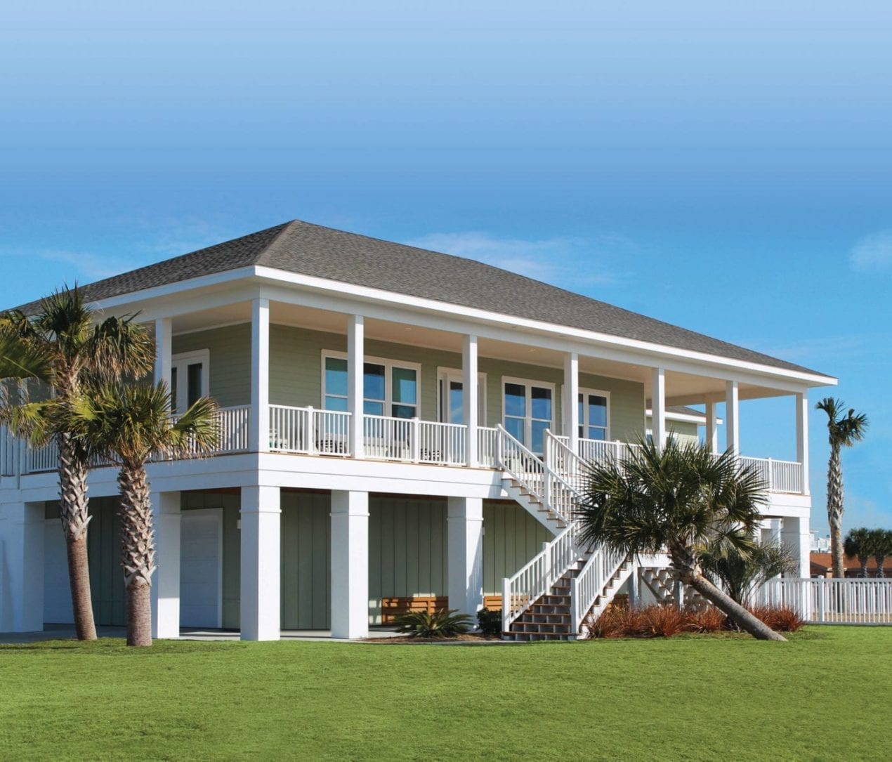 White Savannah Vinyl Railing - Color Guard Railing